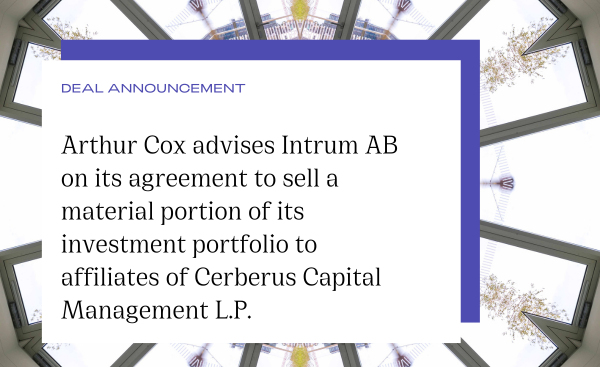 Arthur Cox advises Intrum AB on its agreement to sell a material portion of its investment ...